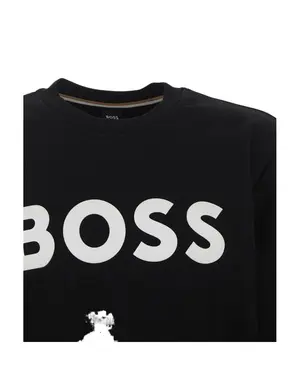 Hugo Boss Crewneck Sweatshirt With Logo Print - Black
