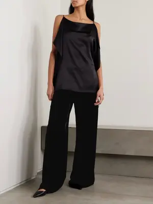 THE ROW Elezar Velvet Wide-leg Pants