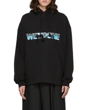 We11Done Printed Logo Hooded Sweatshirt