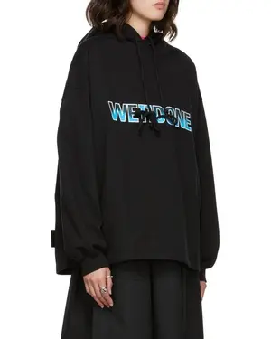 We11Done Printed Logo Hooded Sweatshirt