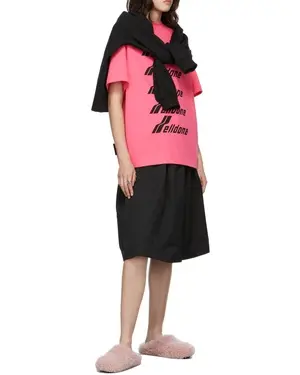 We11Done Printed Logo Hooded Sweatshirt
