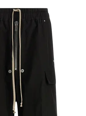 Rick Owens Wide-leg Cargo Pants With Drawstring - Black