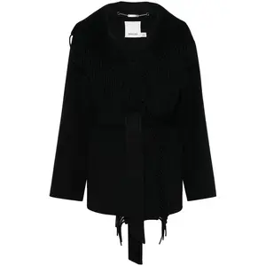 Simkhai Rowen Jacket With Tassels And Tie Detail - Black