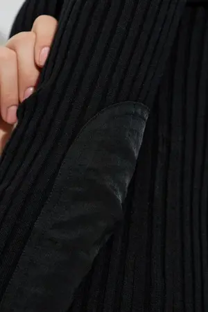 Helmut Lang Ribbed Crewneck Long Sleeve Top - Black