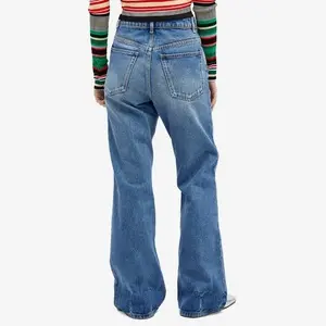 Rabanne Embellished High-waist Flared Jeans - Blue