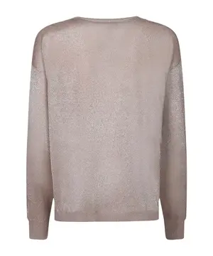Fabiana Filippi Long Sleeve V-neck Jumper - Nude