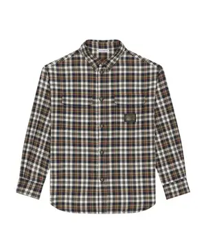 Dolce & Gabbana Checked Cotton Shirt With Logo Plaque