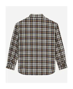 Dolce & Gabbana Checked Cotton Shirt With Logo Plaque