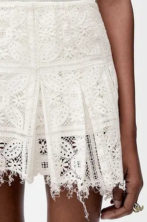 Loewe Pleated Mini Skirt In Cotton Blend