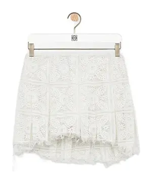 Loewe Pleated Mini Skirt - White