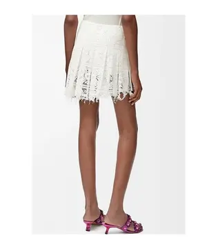 Loewe Pleated Mini Skirt - White
