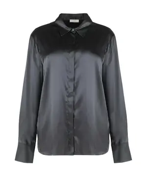 Peserico Glossy Long-sleeve Shirt - Black