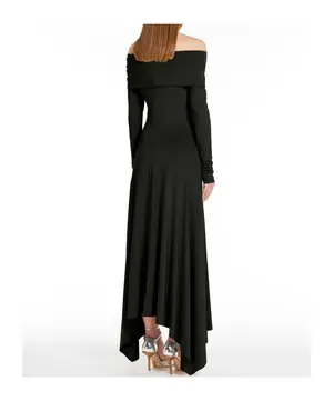 Max Mara Off-the-shoulder Long-sleeved Dress
