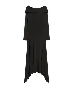 Max Mara Off-the-shoulder Long-sleeved Dress - Black