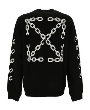 Off-White Chain Arrow Logo Crewneck Sweatshirt