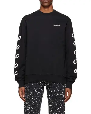 Off-White Chain Arrow Logo Crewneck Sweatshirt
