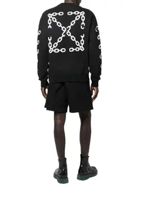 Off-White Chain Arrow Logo Crewneck Sweatshirt