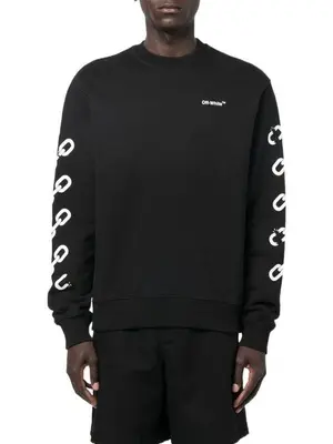 Off-White Chain Arrow Logo Crewneck Sweatshirt
