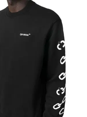 Off-White Chain Arrow Logo Crewneck Sweatshirt