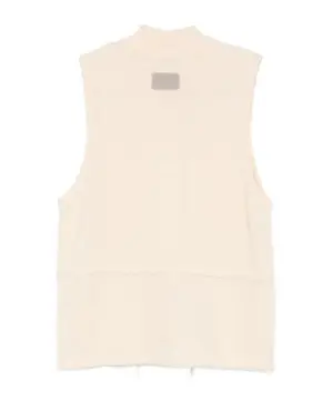 AYA MUSE Flap-pocket Button-up Vest - White