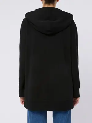 Max Mara Zip-up Hooded Jacket - Black
