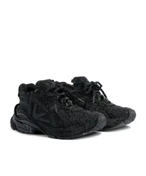 Balenciaga Embellished Runner Sneakers - Black