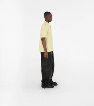 Burberry Logo Embroidered Polo Shirt - Yellow
