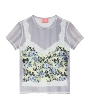 DIESEL® Diesel T-Ileni Crewneck T-shirt Light Gray