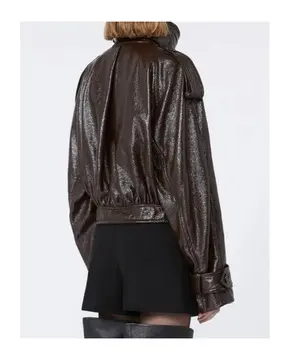 Sportmax Beta Patent Leather-effect Button-up Jacket