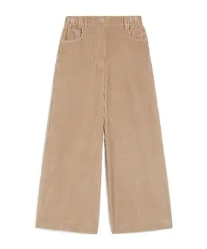 Max Mara Ursula Wide Leg Corduroy Trousers - Sand