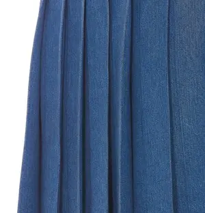Miu Miu Low-rise Pleated Denim Skirt