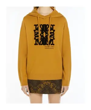 Max Mara Monogrammed Wool Hoodie - Amber