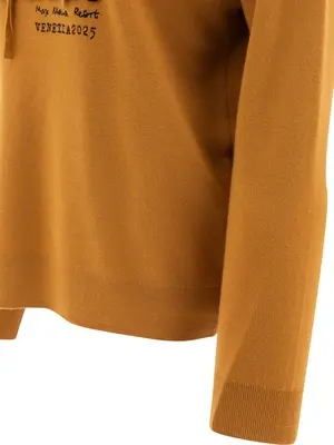 Max Mara Monogrammed Wool Hoodie - Amber