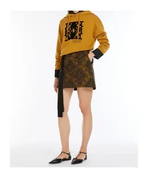 Max Mara Monogrammed Wool Hoodie - Amber