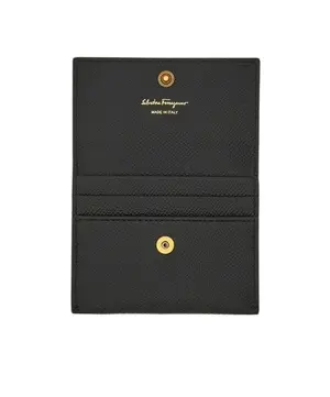 FERRAGAMO Gancini Credit Card Holder - Black