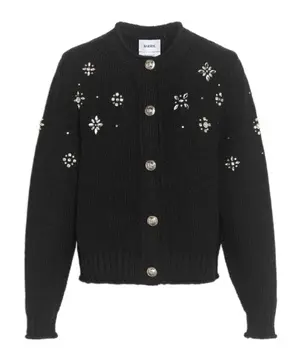 BARRIE Embellished Long Sleeve Button Cardigan