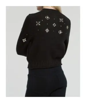 BARRIE Embellished Long Sleeve Button Cardigan