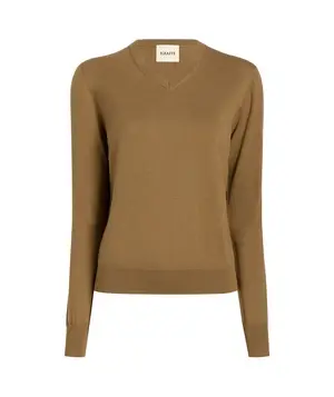 Khaite V-neck Long Sleeve Sweater