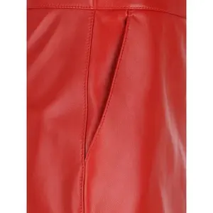 Saint Laurent Logo Plaque Back Slit Skirt