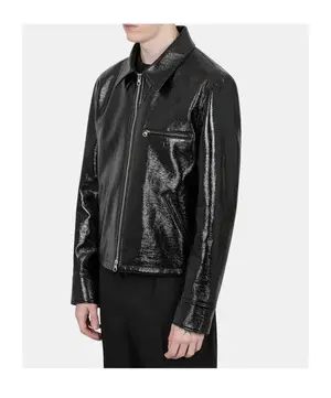 COURREGES Vinyl Zip-up Jacket With Embossed Logo