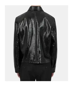 COURREGES Vinyl Zip-up Jacket With Embossed Logo
