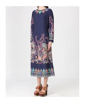 Etro Paisley Print Midi Dress