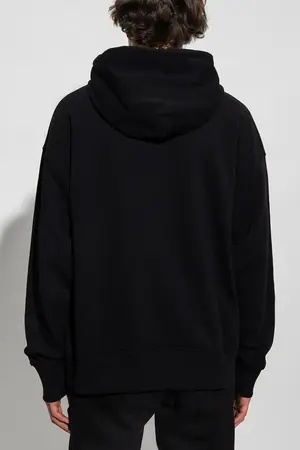 Versace Logo Print Hoodie - Black