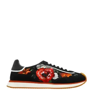 Dolce & Gabbana Floral Print Sneakers - Black