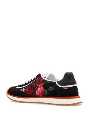 Dolce & Gabbana Floral Print Sneakers - Black