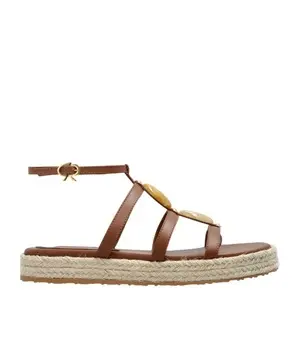 GIANVITO ROSSI Round-toe Buckled Espadrille Sandals With Mineral Stone Embellishments