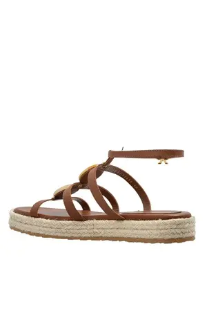 GIANVITO ROSSI Round-toe Buckled Espadrille Sandals With Mineral Stone Embellishments