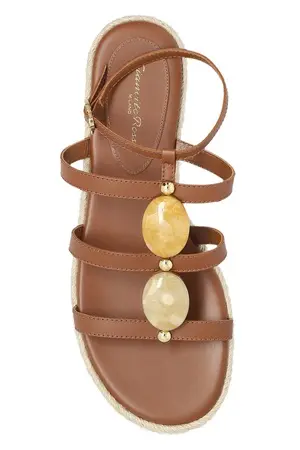 GIANVITO ROSSI Round-toe Buckled Espadrille Sandals With Mineral Stone Embellishments