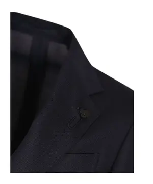 LARDINI Single-breasted Jacket With Lapel Collar And Patch Pockets - Black