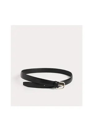 TOTEME Slim Buckle Belt - Black